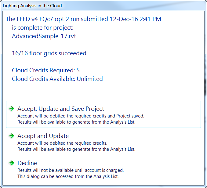 Overview · Insight Lighting Analysis Help