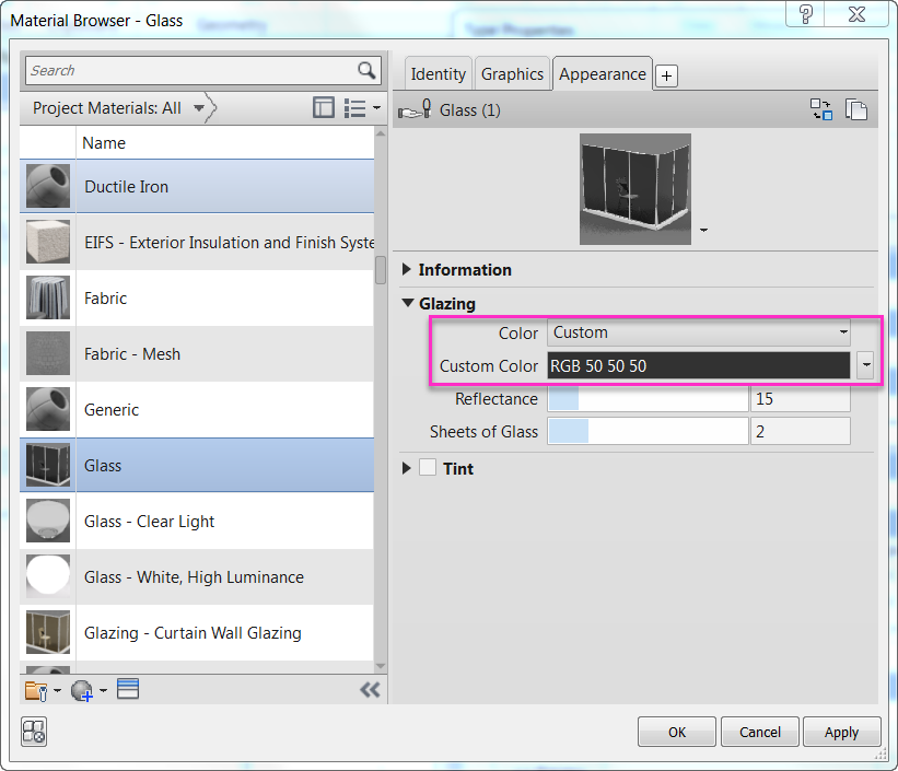 Transparent Materials · Insight Lighting Analysis Help
